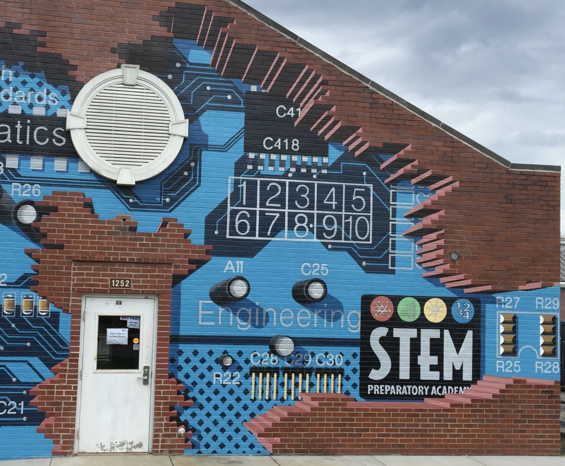 Amazing Nashville STEM Preparatory Academy School Exterior Mural