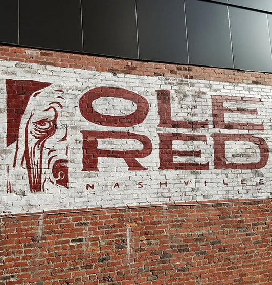 Mural Artist Paints Signage for Blake Shelton's Ole Red Restaurant