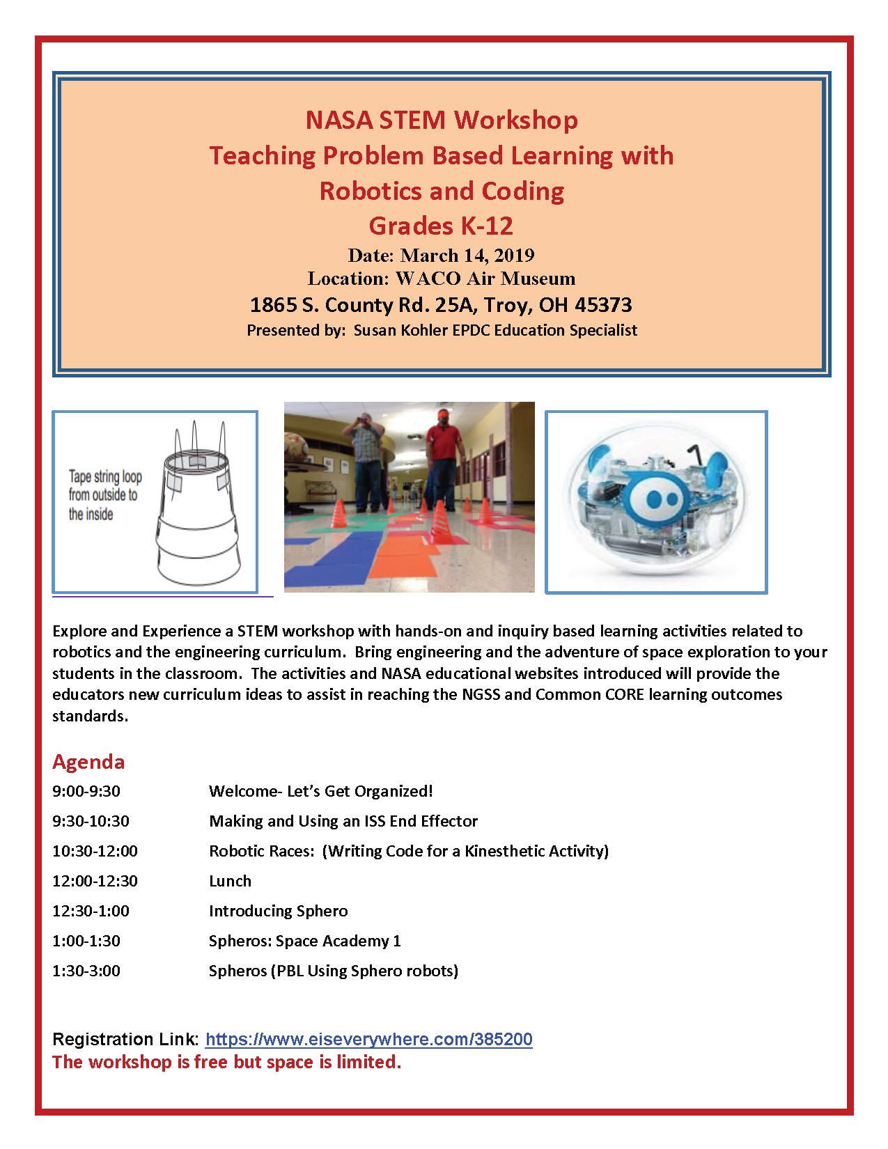 NASA STEM Workshops | Waco Learning Center & Museum | Troy, Ohio