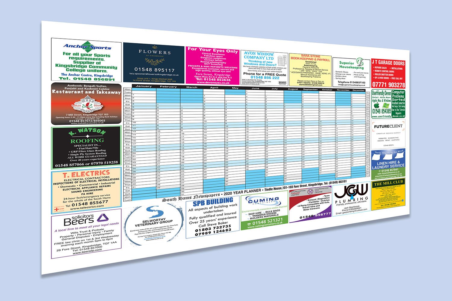 Nick Walker Printing Wall Planners - Business Products | Kingsbridge Devon