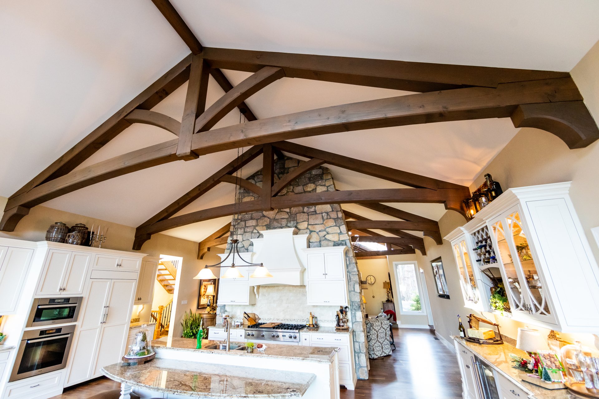 Custom Timber Frame Home Comes to Life for the Holidays