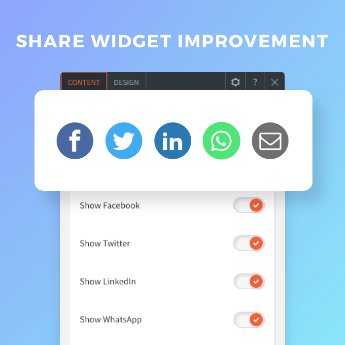 Update: Share Widget - Choose the Icons to Present
