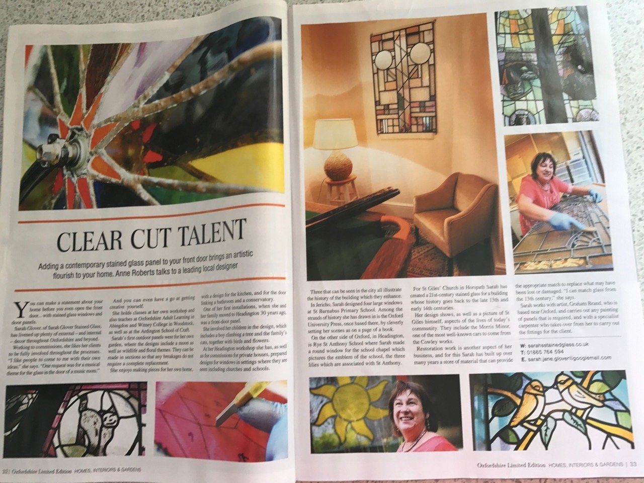 Stained glass panels, Sarah Glover's Stained Glass