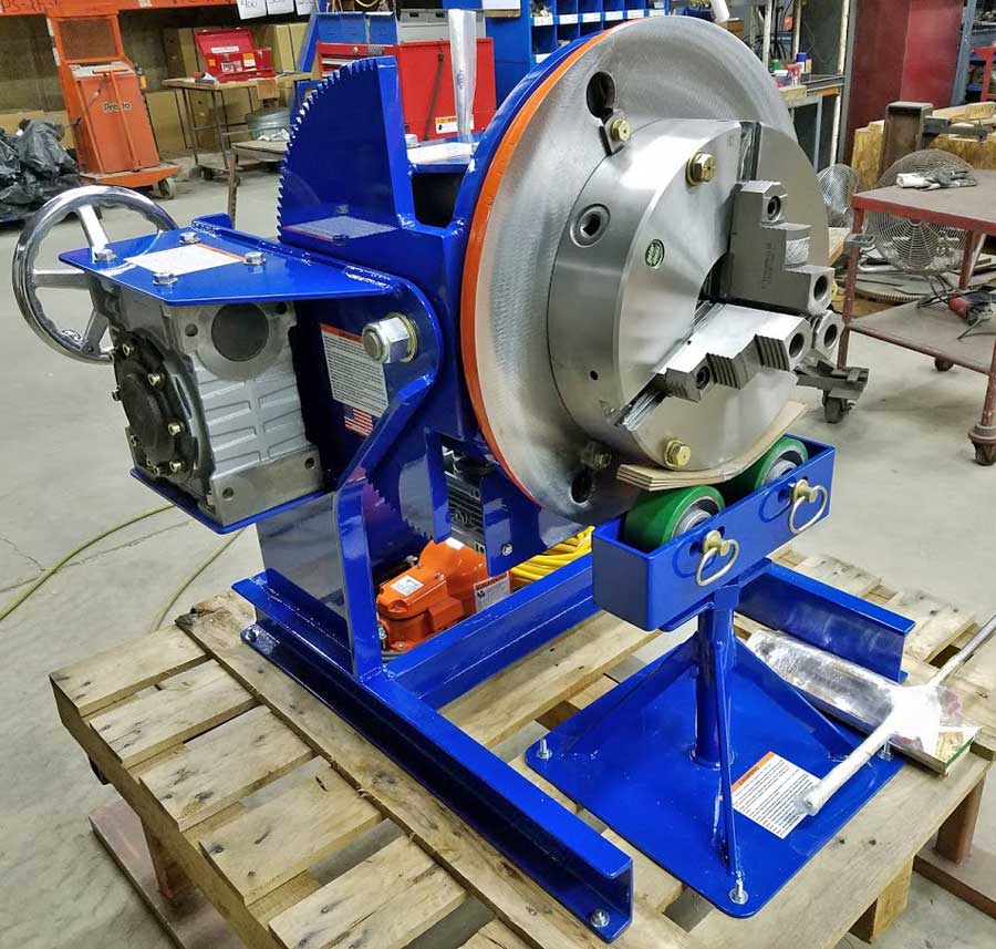 Model 1504 Welding positioner with MT16 Chuck Prepped for Shipping