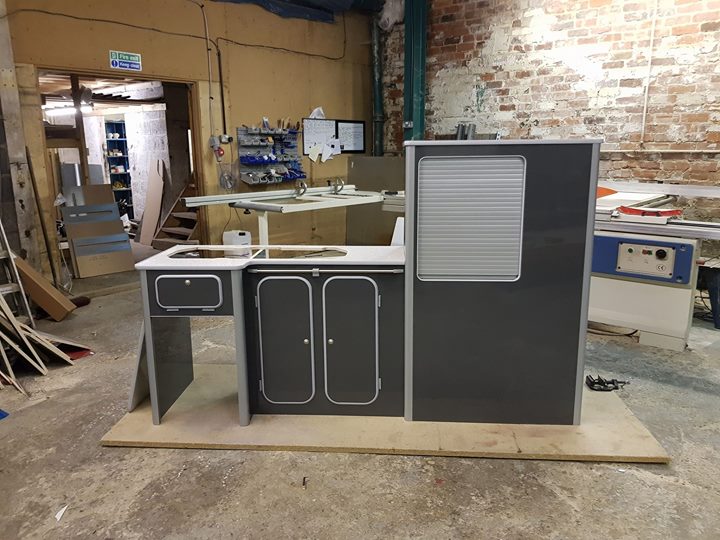 Campervan kitchen units designed by Northern Rose