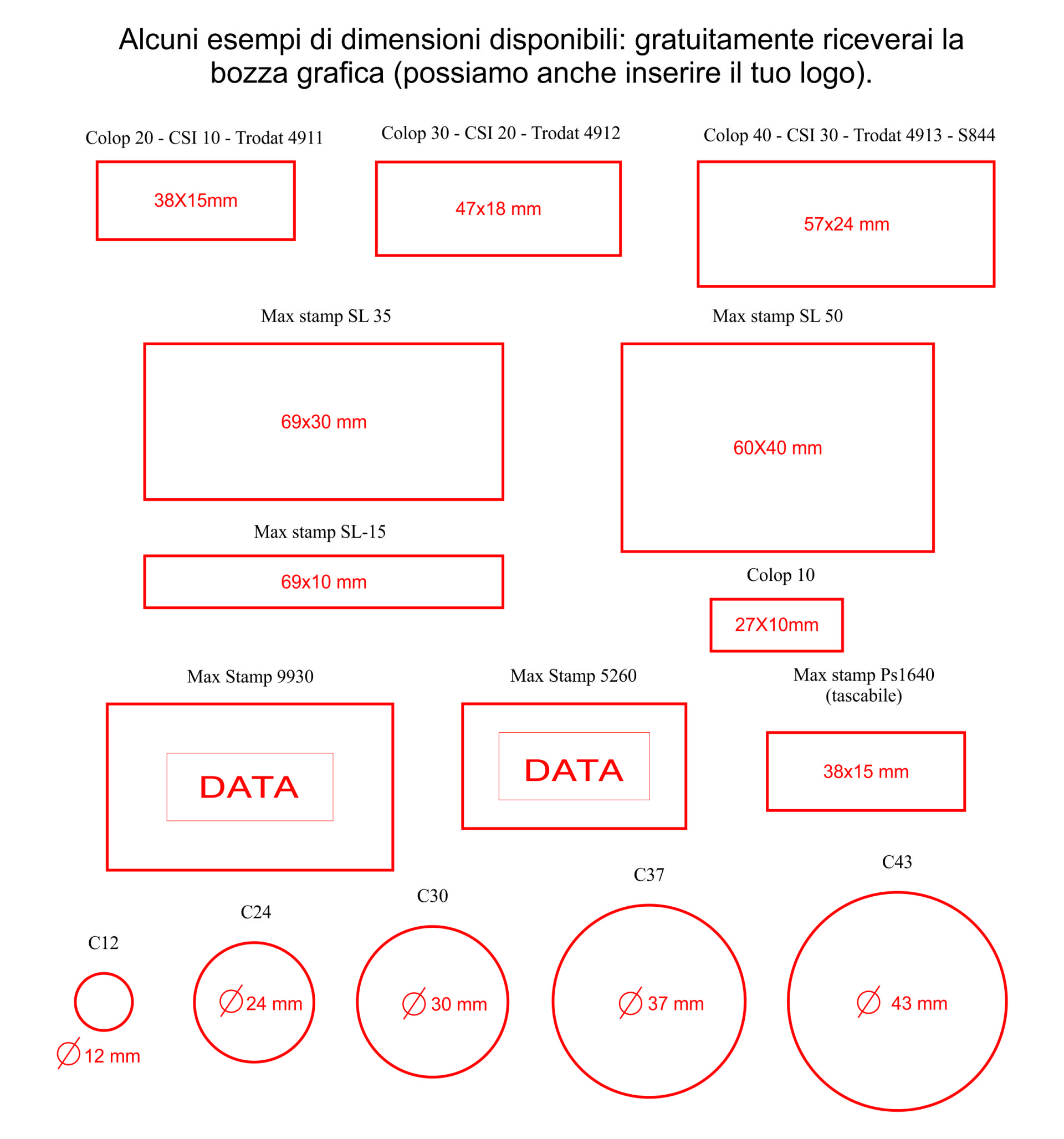 Produzione di timbri su misura | Roma | Mondo Grafico