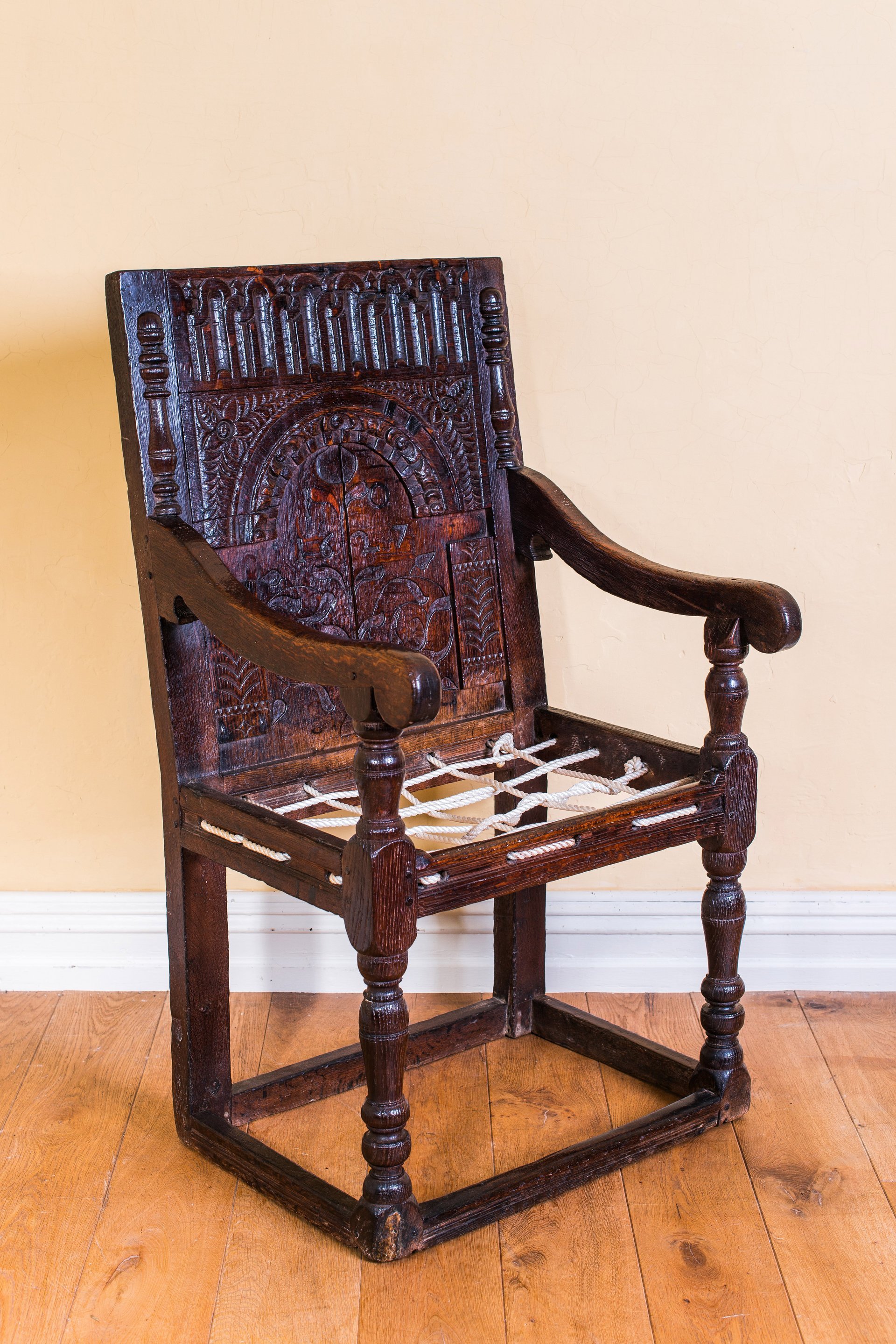 Irish Carved Mahogany Stool from RN Myers Antiques, North Yorkshire
