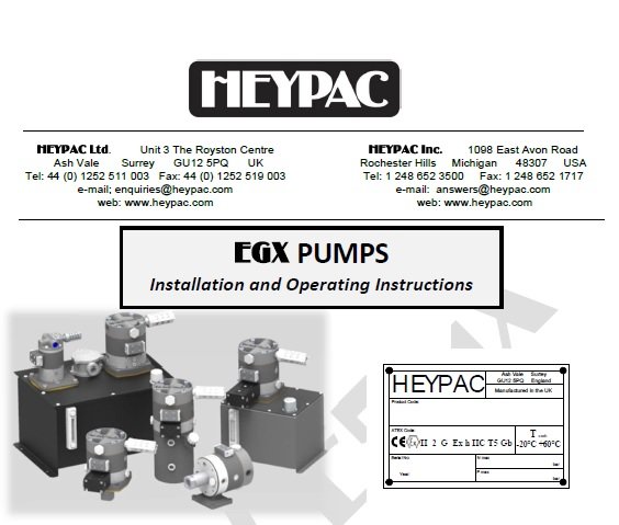 PUMP INSTALLATION AND OPERATING INSTRUCTIONS