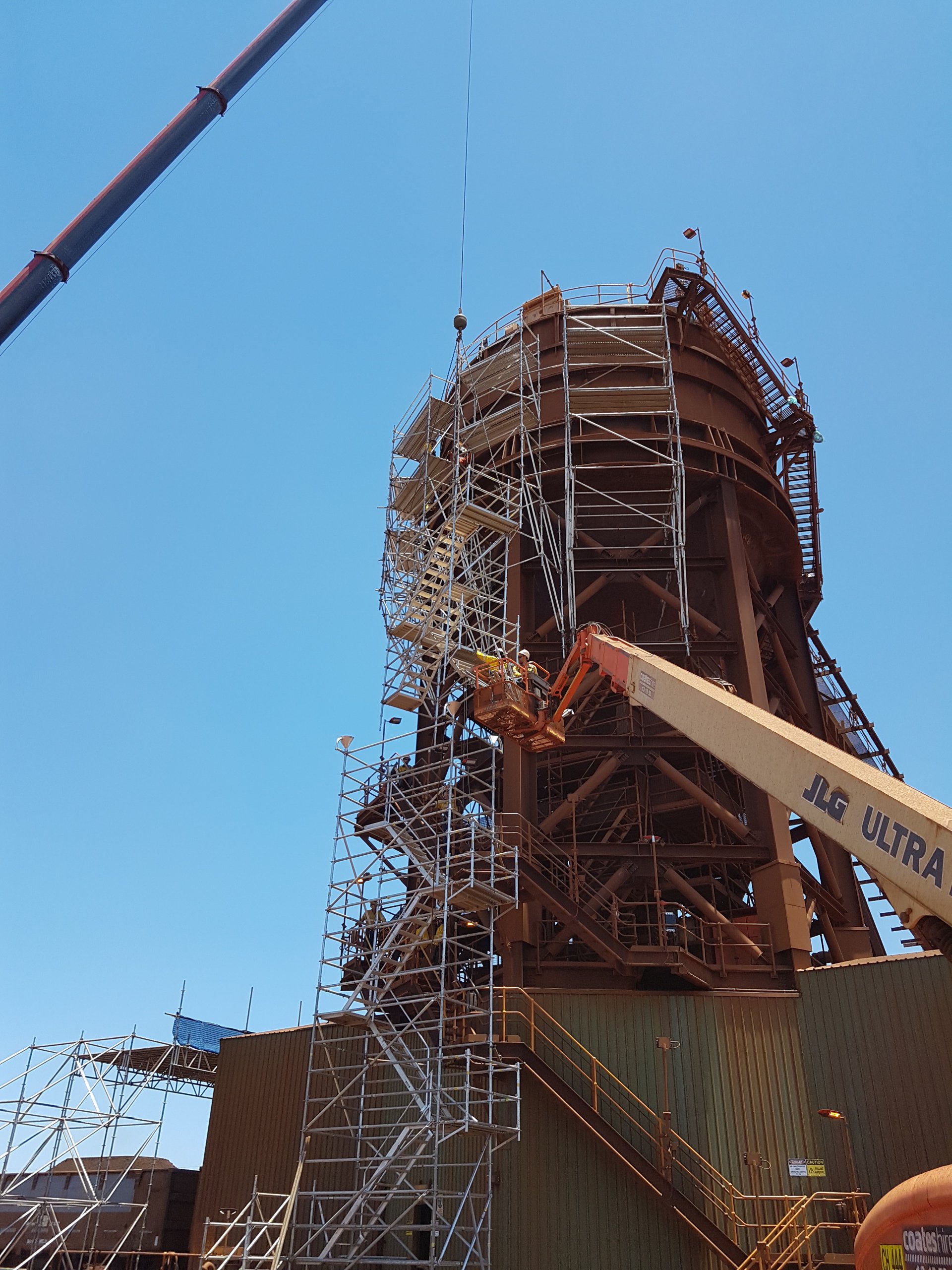 AT-PAC | Train Load Bin Roof Replacement | Scaffolding Services