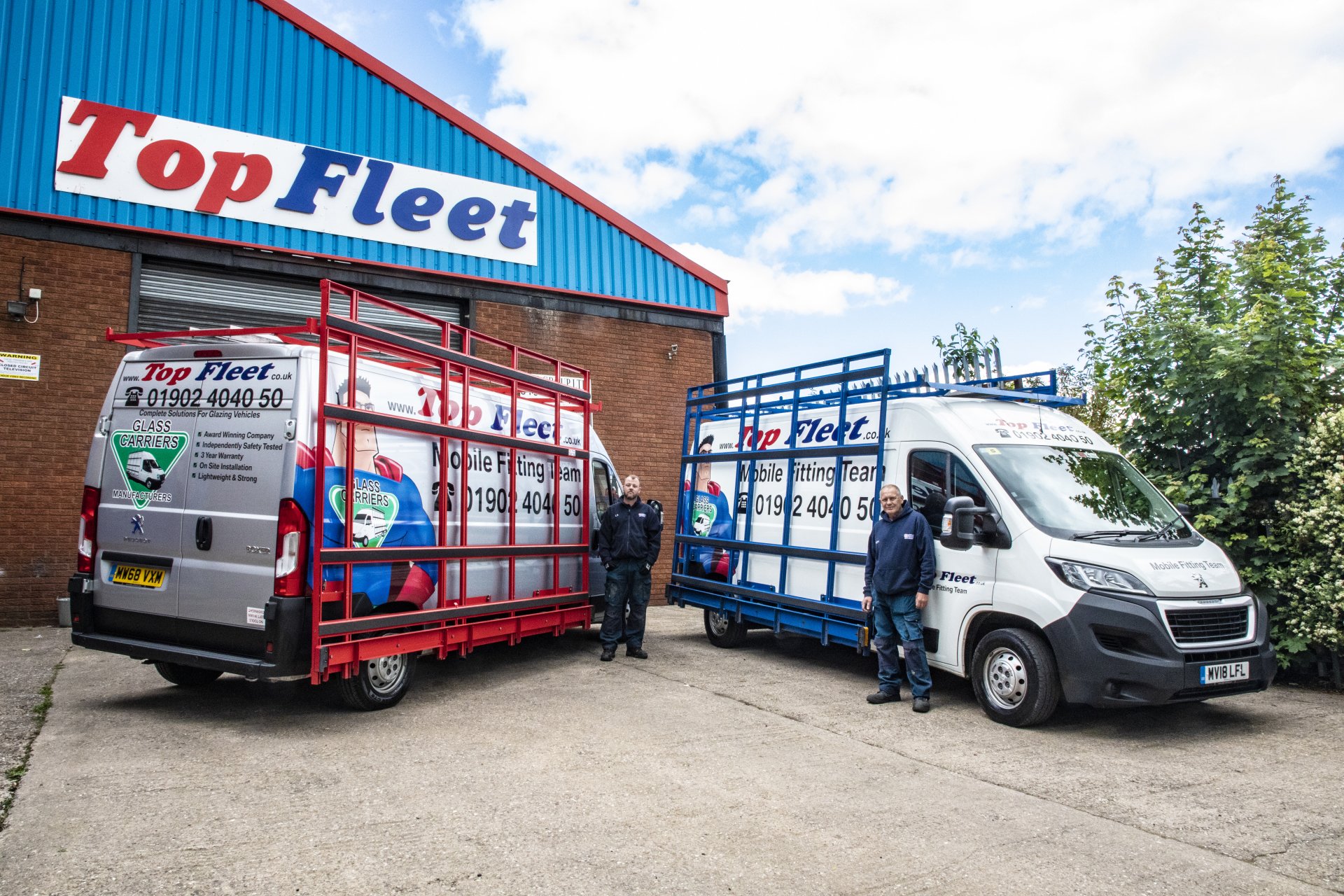 External Van Racking | Top Fleet - The Ultimate Glass Racks