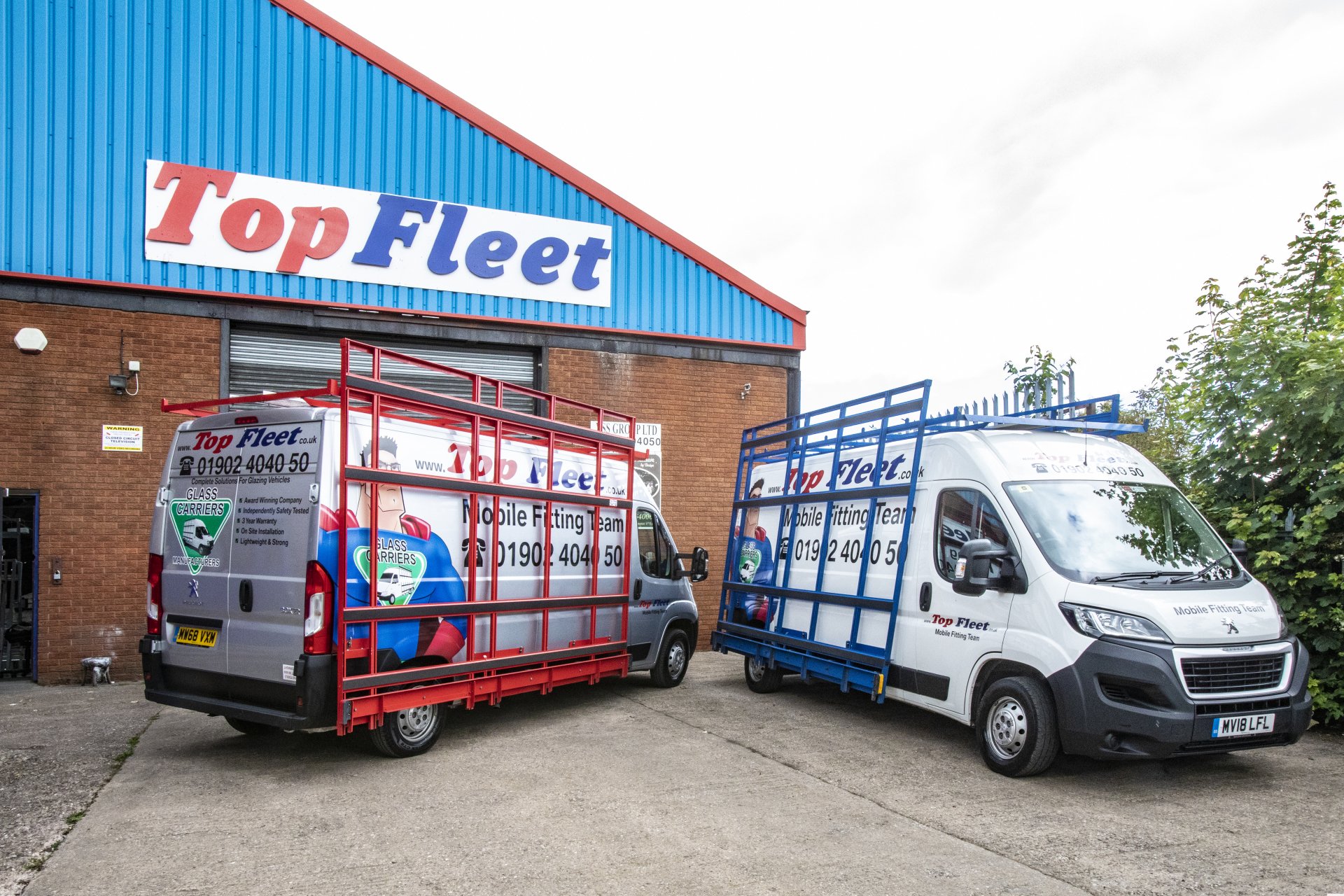 External Van Racking | Top Fleet - The Ultimate Glass Racks