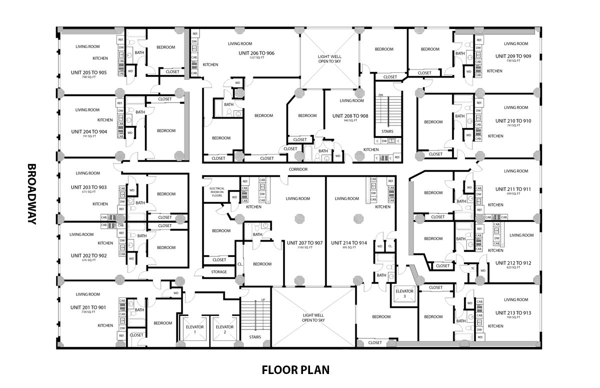 Floor Plans - 939 Broadway Lofts