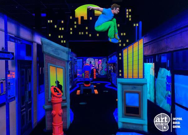 Black Light LED Mini Golf | Art Attack FEC