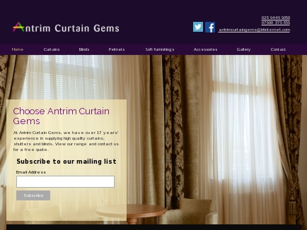 Made to measure Curtains and roman blinds from Antrim Curtain Designs