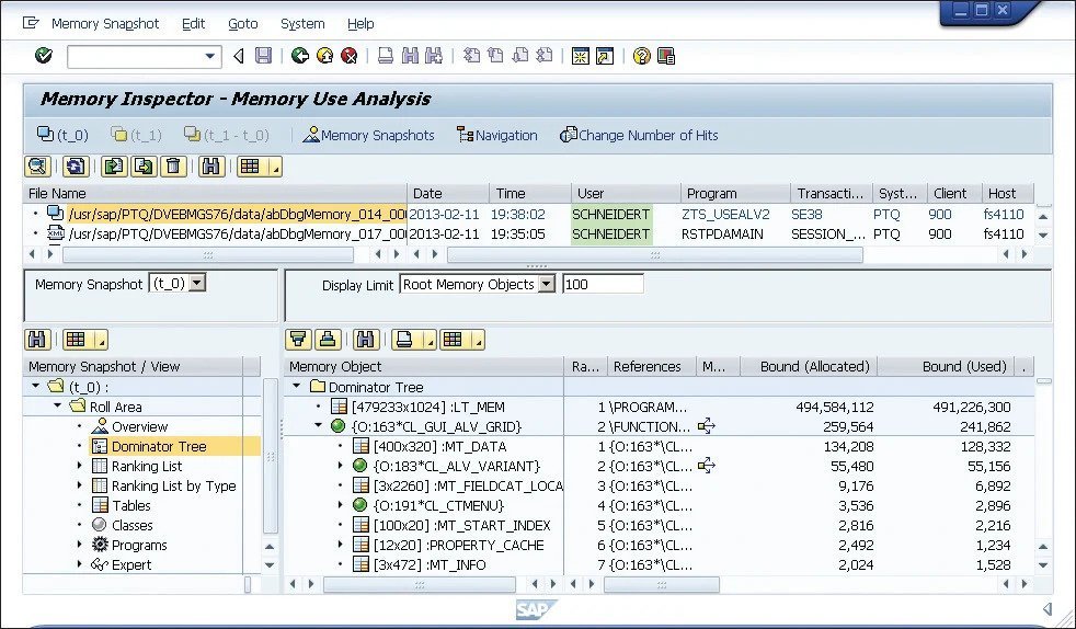 ABAP Debugging and Memory Usage ABAP Debugging and Memory Usage