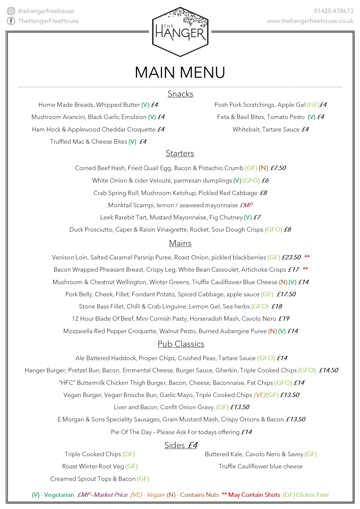 The Hanger Free House - Country Pub & Restaurant Hampshire