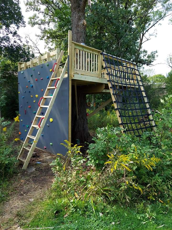 Elevated Platforms/ Ziplines | Lake Bluff, IL | J.B. Builders Pro Ninja ...