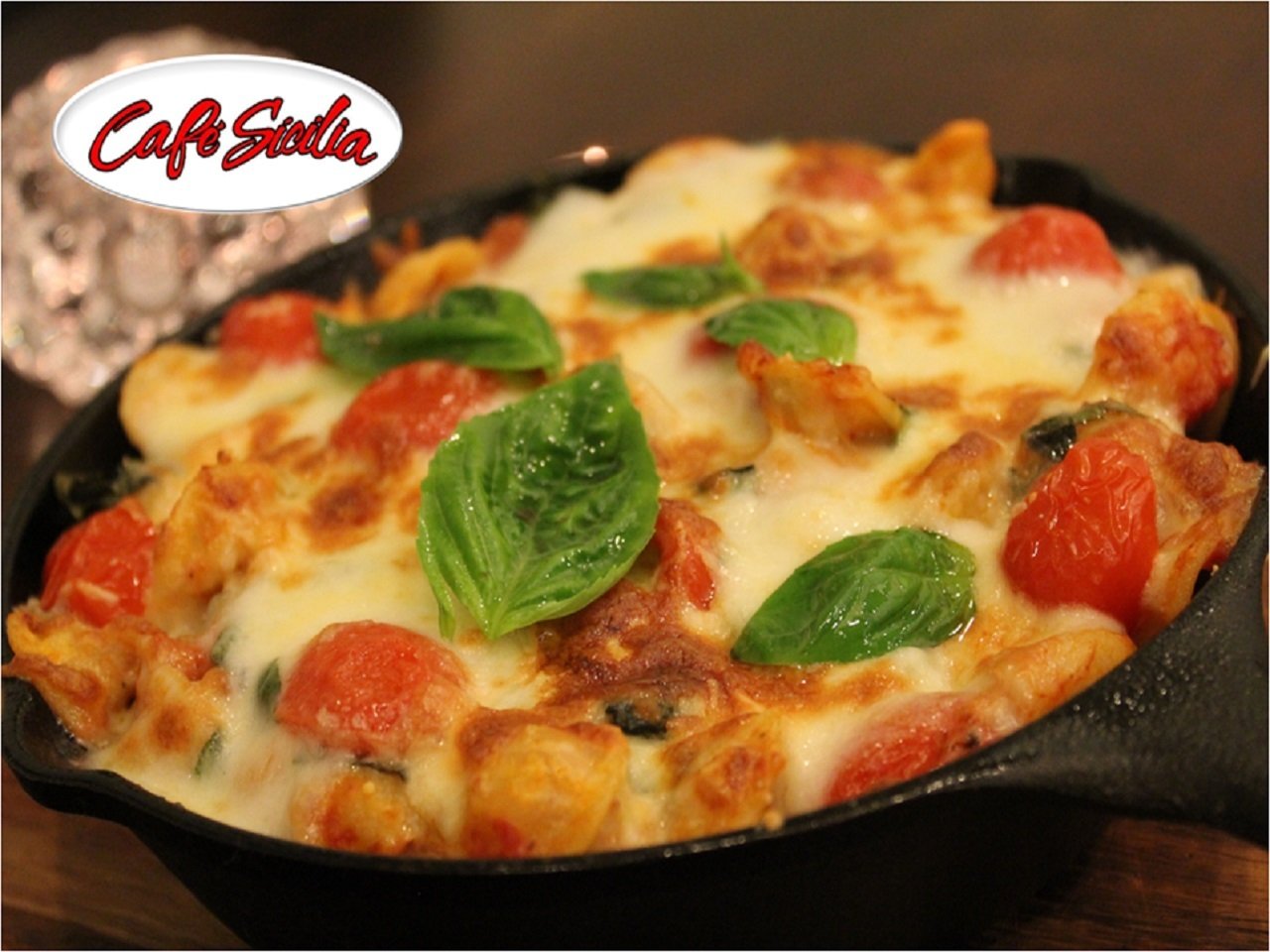 Baked pasta caprese, a new way with traditional Italian ingredients