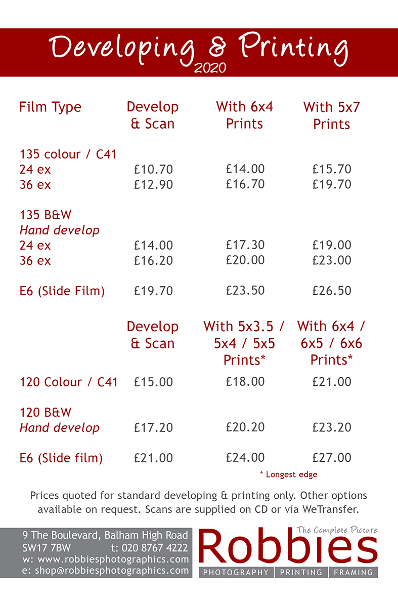 Photo and large format printing | Robbies Photographics