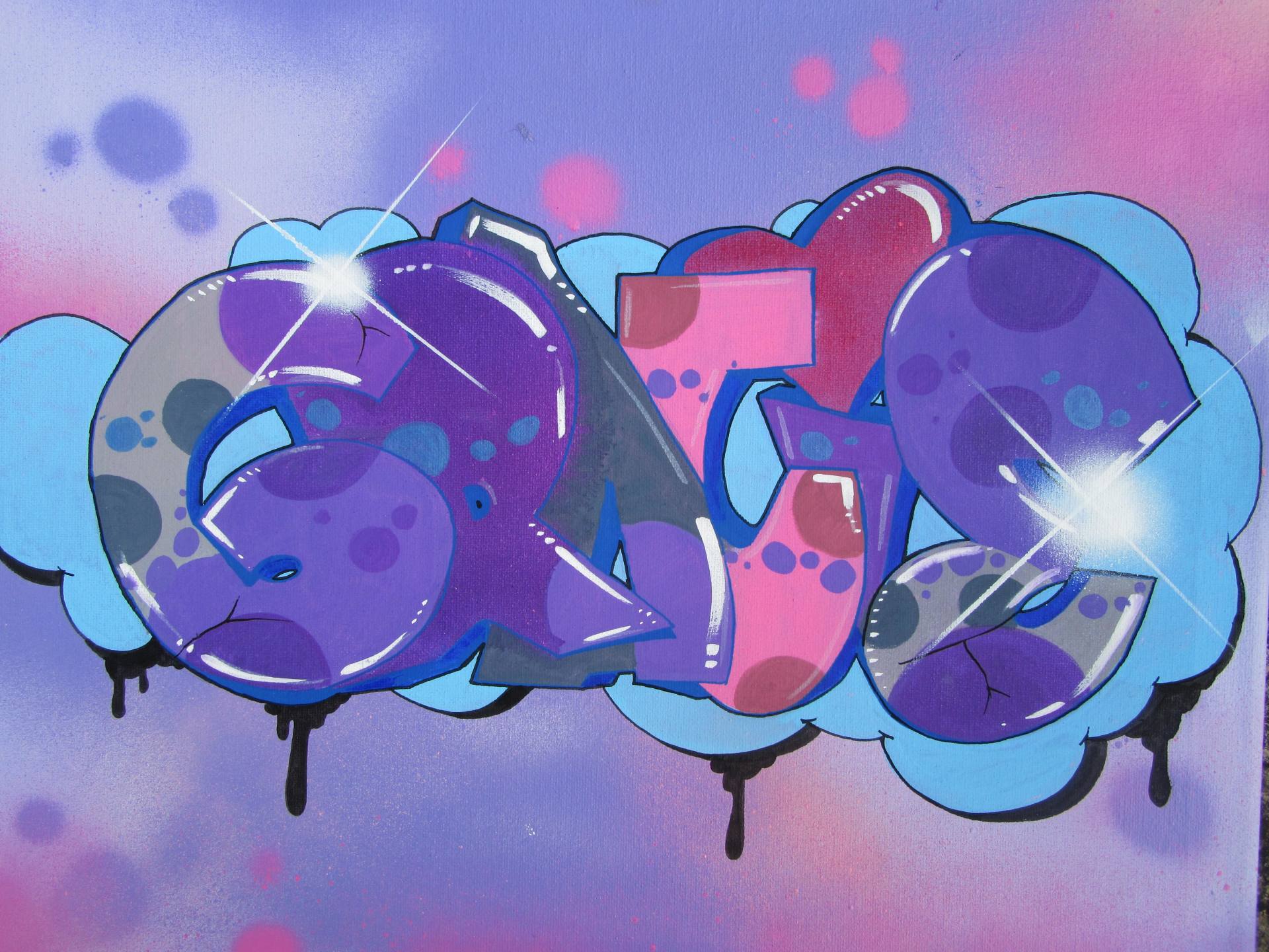 Personalised Graffiti Name Canvas