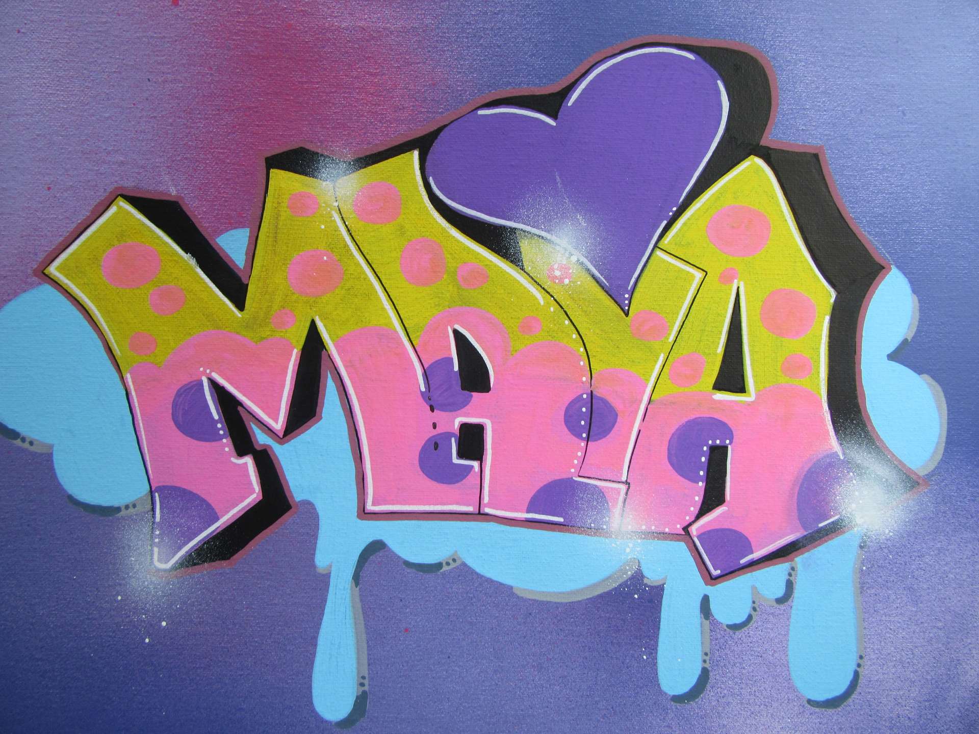Personalised Graffiti Name Canvas