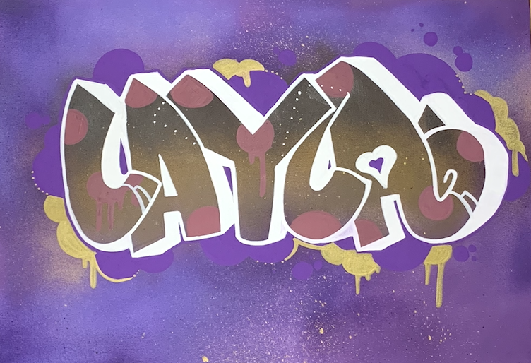 Personalised Graffiti Name Canvas