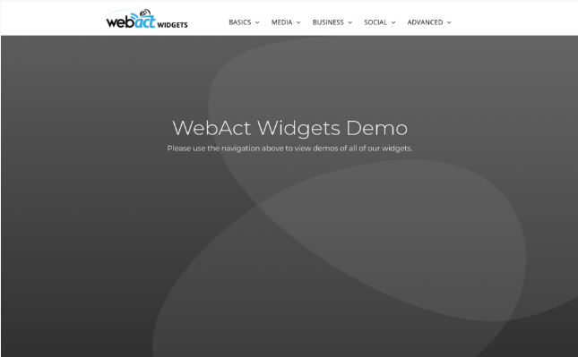 Custom Widget Demos | WebAct Colorado