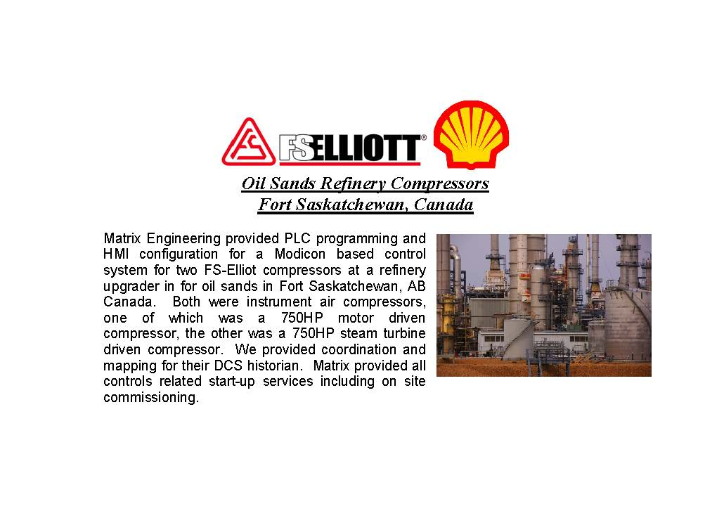 Oil Sands Refinery Compressors Fort Saskatchewan, Canada
