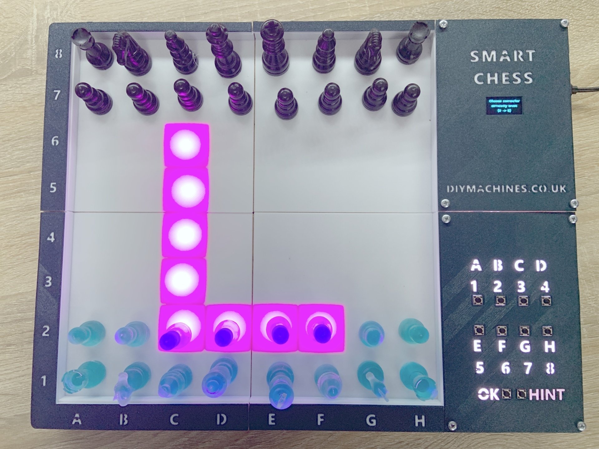 Smart Chess Board - Play online or against Raspberry Pi