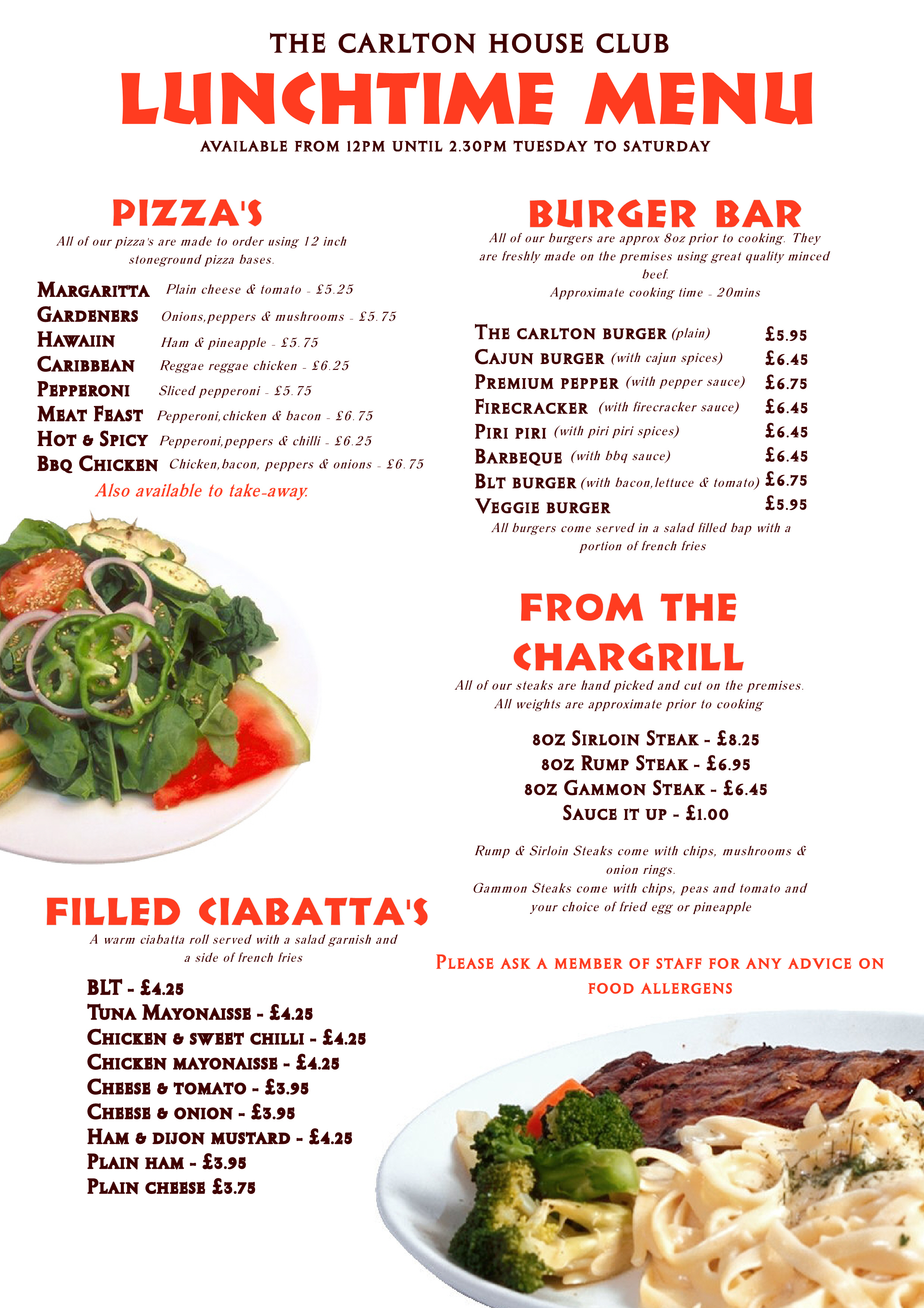 Venue catering, The Carlton House Club