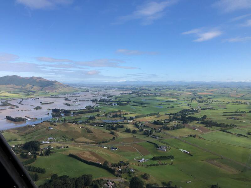 Aerial views of the flooding in Gore