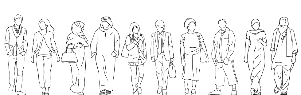 Cad Block Party Cad Blocks And Vector Drawings Of 2d People