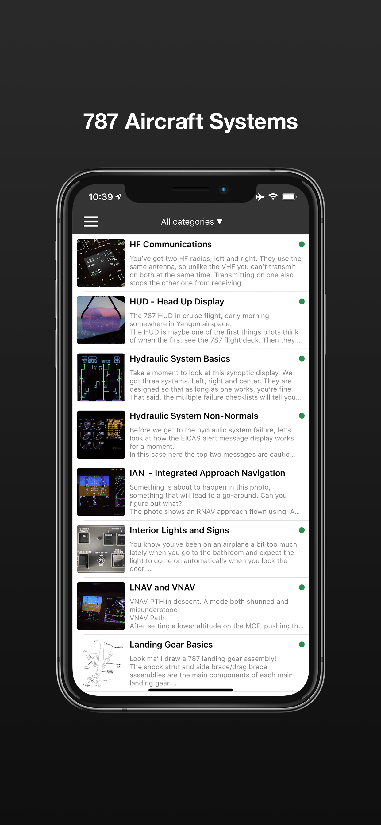 The iOS and Android app for Boeing 787 Dreamliner pilots