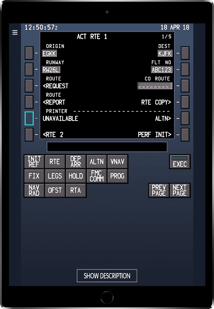 Boeing 787 FMC app B787 FMC guide Dreamliner FMC trainer FMC Tutorial