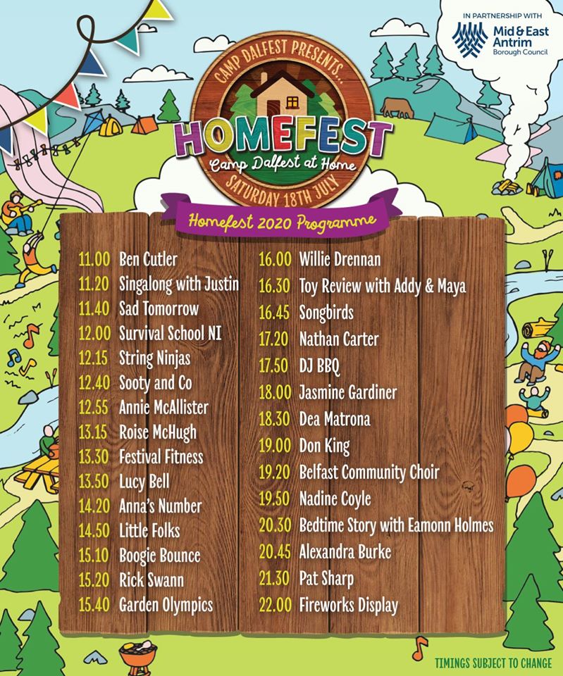 Dalriada Festival 2020 - HomeFest Line up and live link