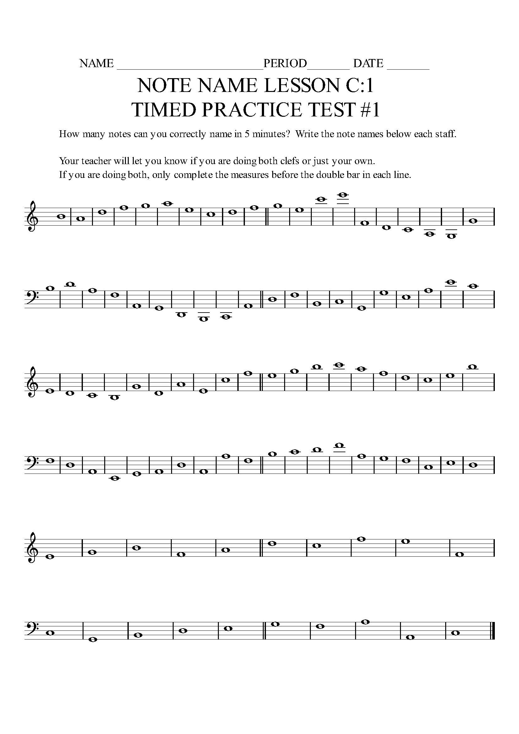 WAGERS MUSIC: Reproducible Music Theory Lessons