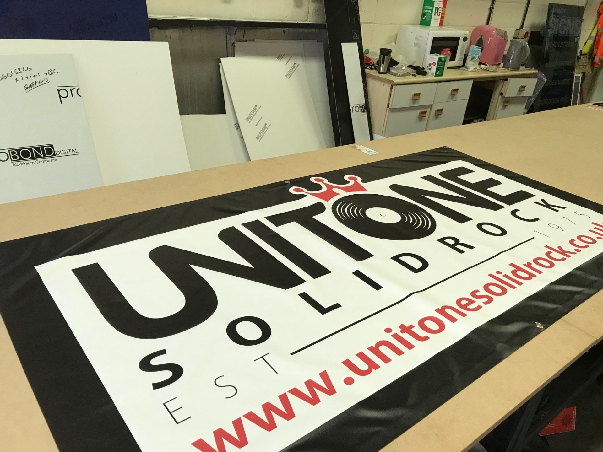 Business signs at Alphabet Sign Makers Ltd