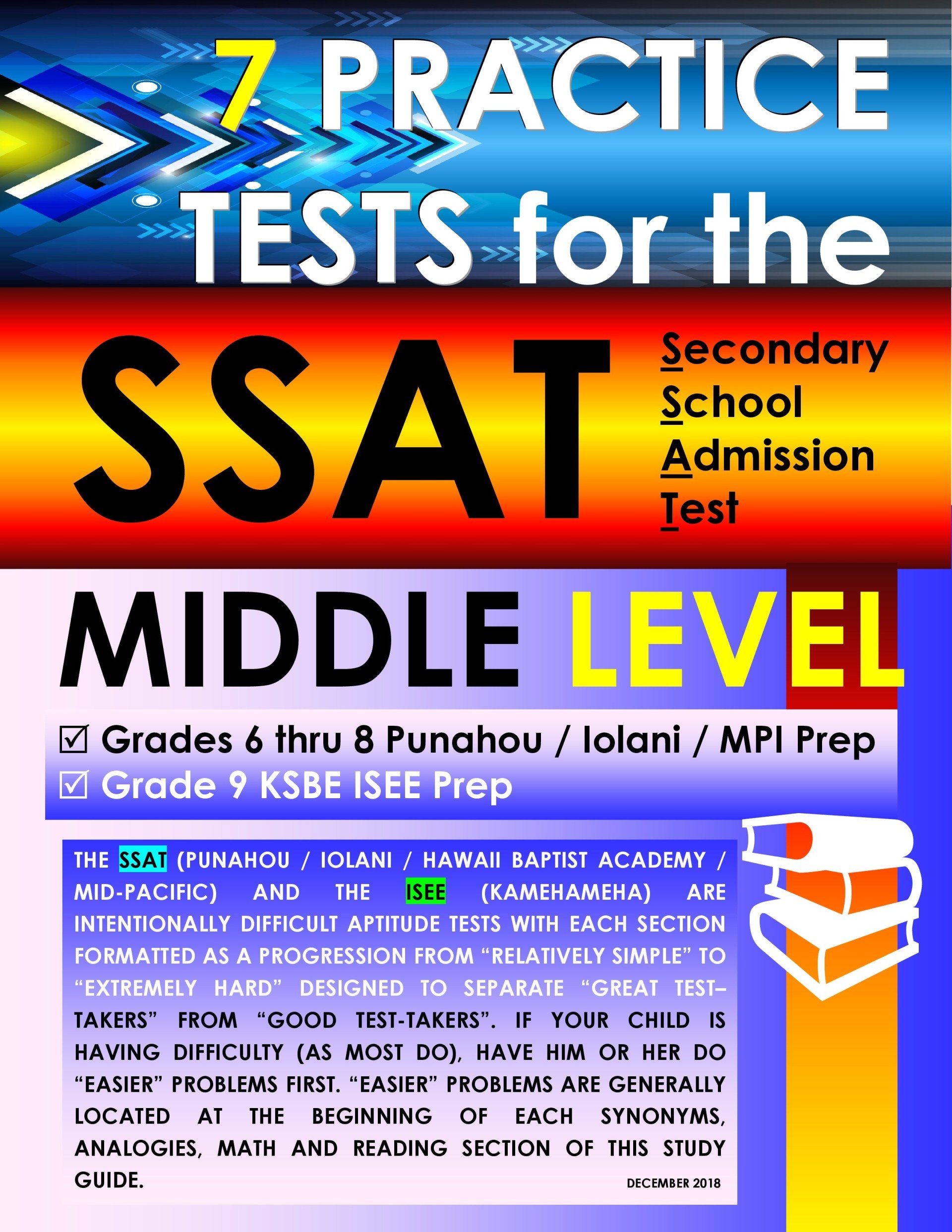 Kamehameha and SSAT Punahou / Iolani Test Prep Study Guides