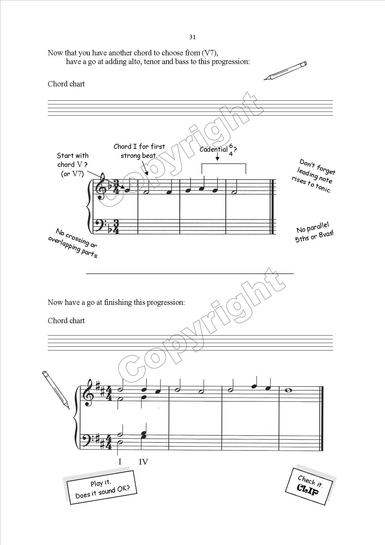 Mrs D's Harmony Workbook - 4-part harmony at A level