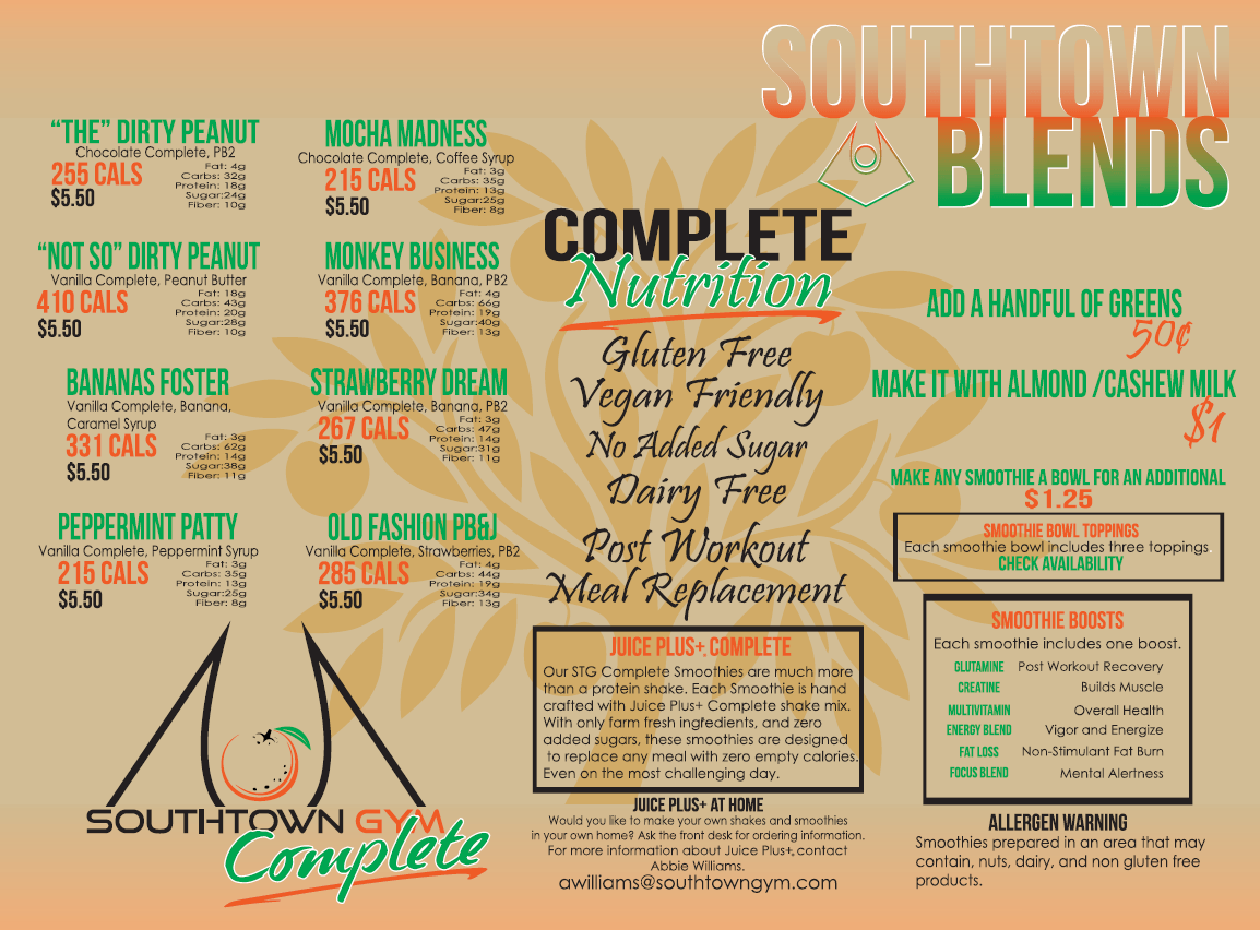 Smoothie Cafe | Zanesville, OH | SouthTown Gym