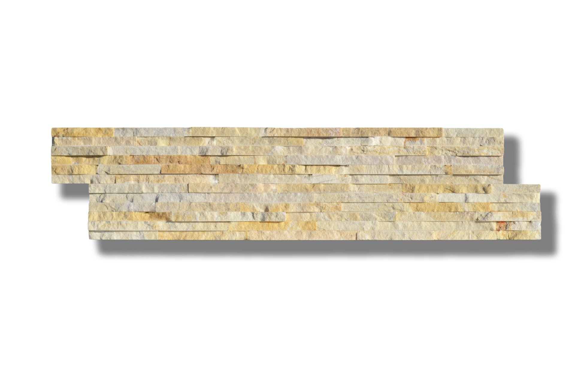 Thin Strip Buff Stone Panels | Real Stone Cladding