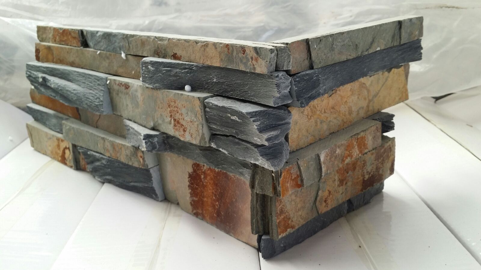 Black & Rusty Ledgestone Panels | Real Stone Cladding