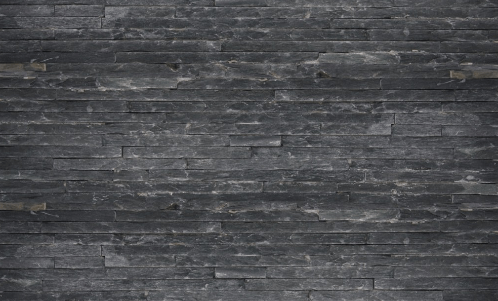 Amazon Black Thin Strip Stone Panels | Real Stone Cladding