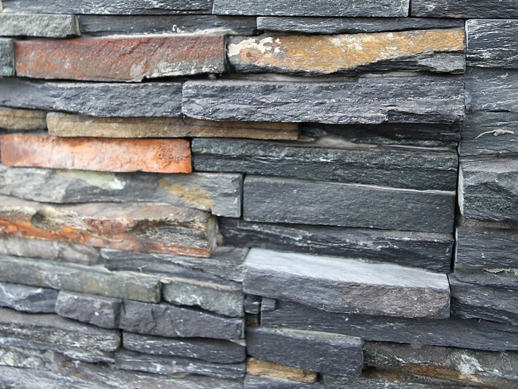 Bella Black Ledgestone Panels | Real Stone Cladding