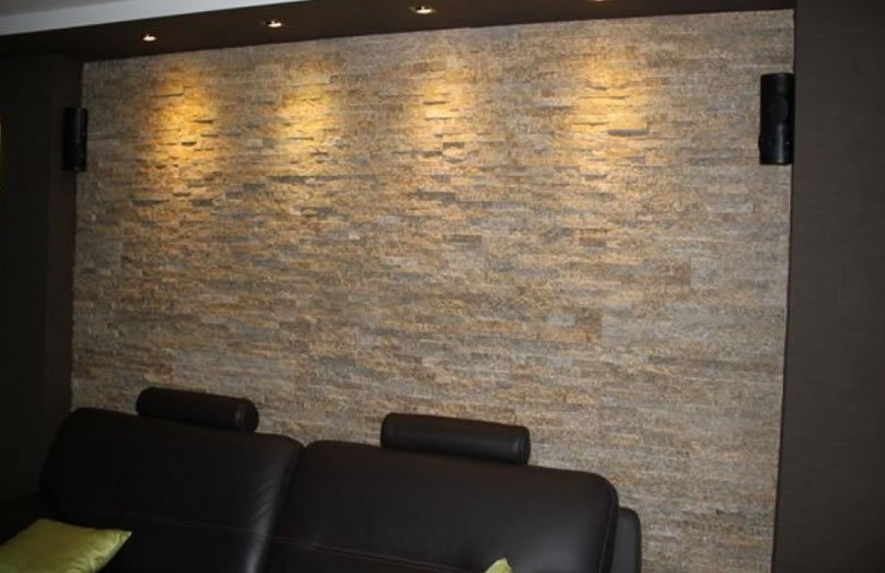 3D Gneiss Ivory Stone Panels | Real Stone Cladding UK