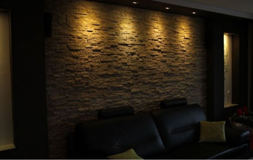3D Gneiss Ivory Stone Panels | Real Stone Cladding UK