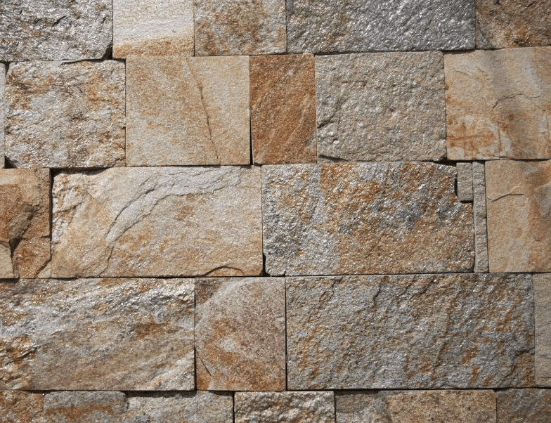 Gold Slate Straight Cut Stone | Real Stone Cladding