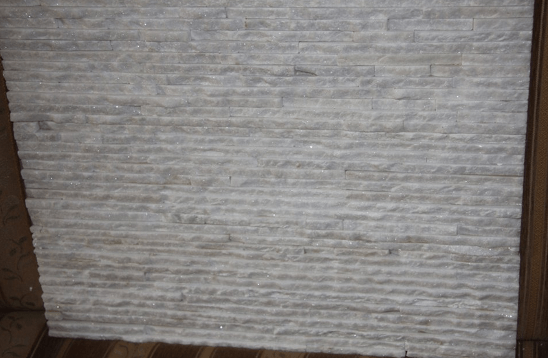 White Moon Thin Strip Stone Panels | Real Stone Cladding