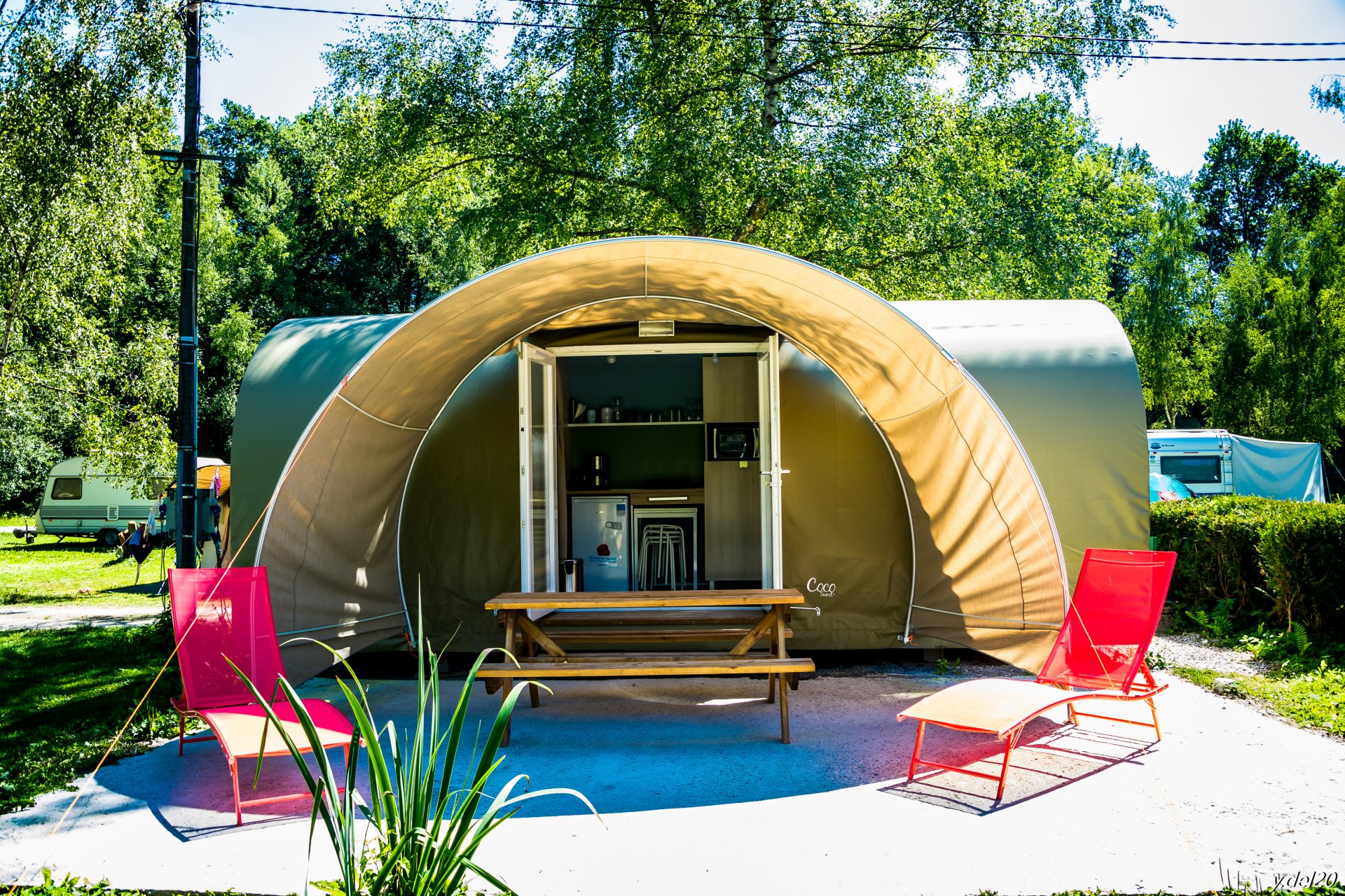 Hét kampeergevoel maar meer luxe in een Coco Sweet tent | Les Bouleaux