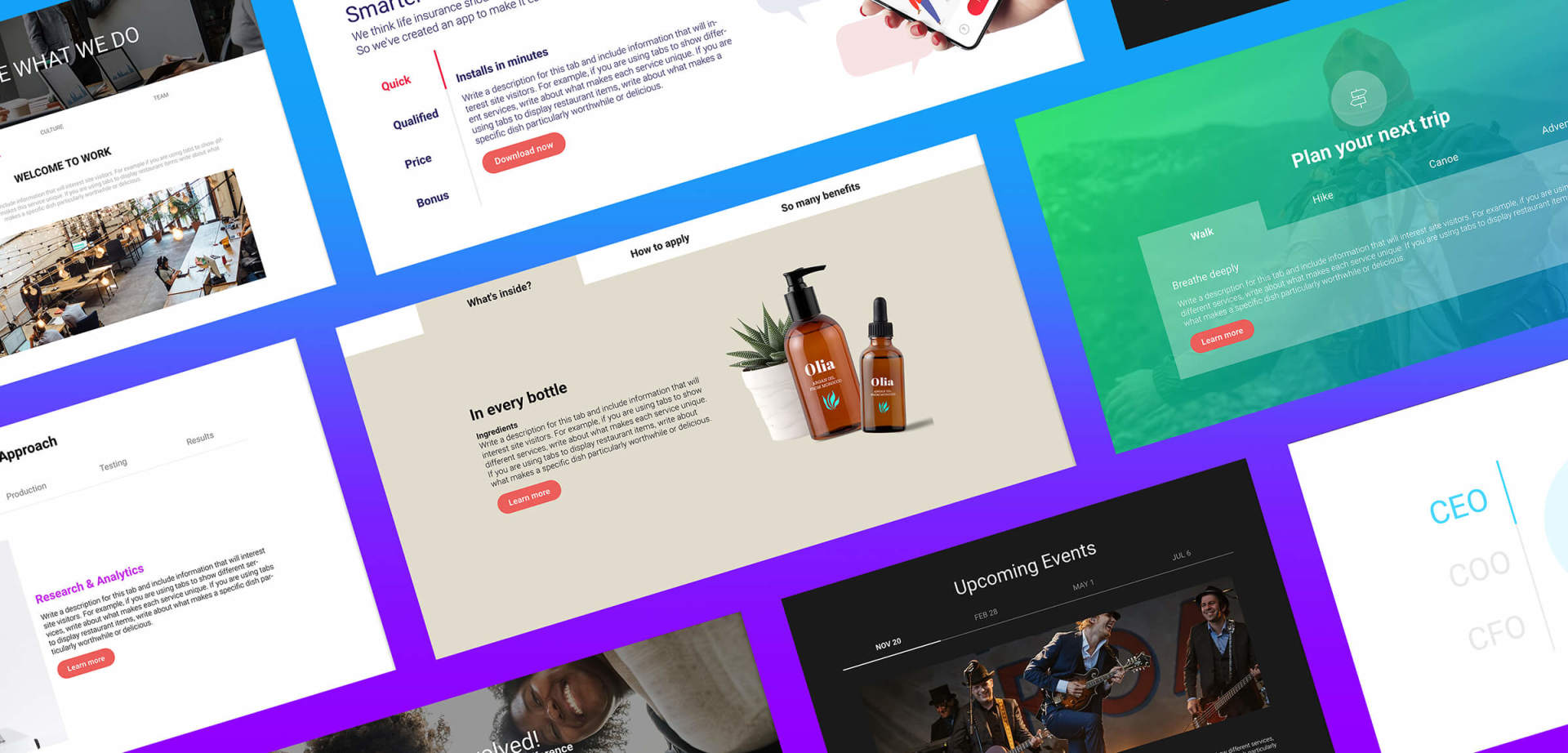 Feature – 8 New Tab Sections